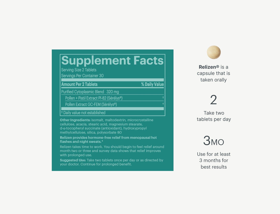 Relizen | Hot Flashes Supplement | Hormone-Free | Bonafide